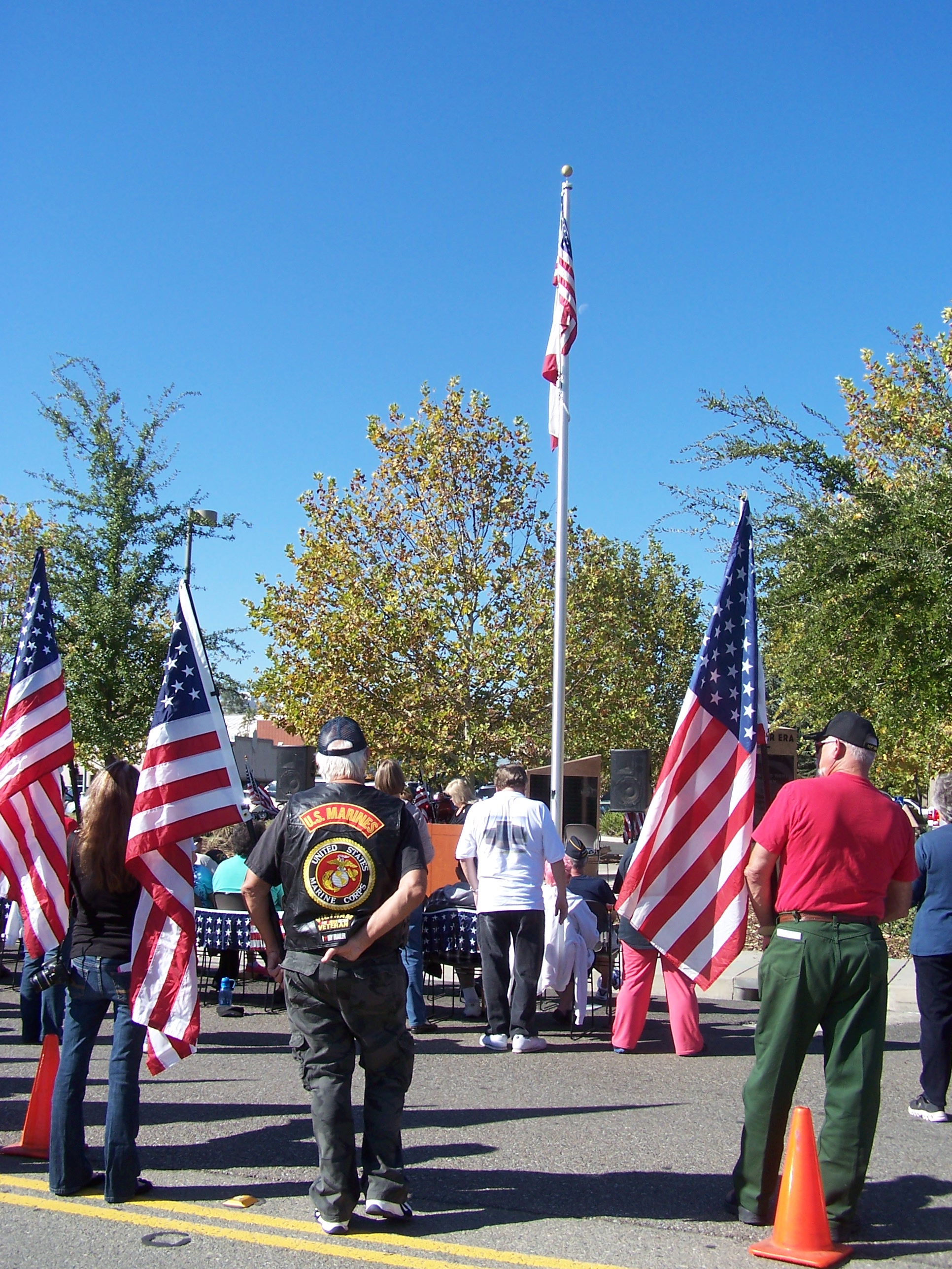 Flagpole dedication at Redding Library – anewscafe.com