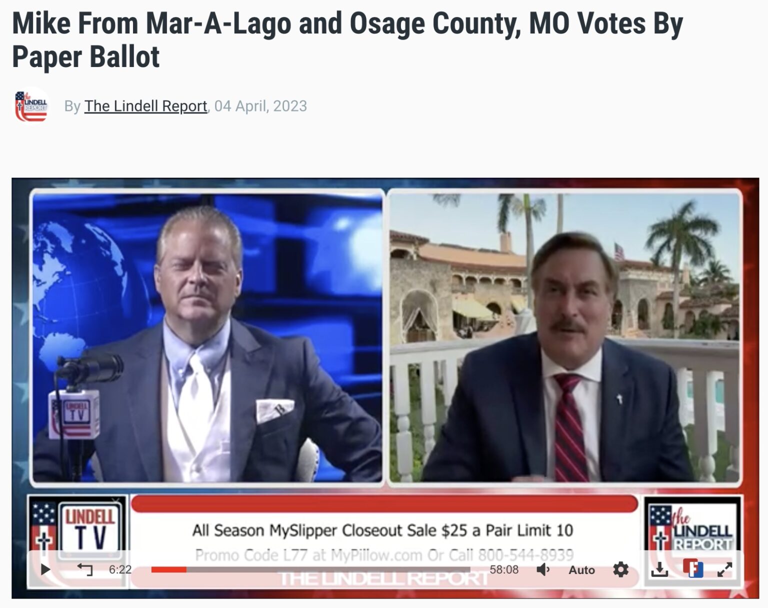 The Great Missouri Hand-Count Swindle: How MyPillow CEO Mike Lindell ...