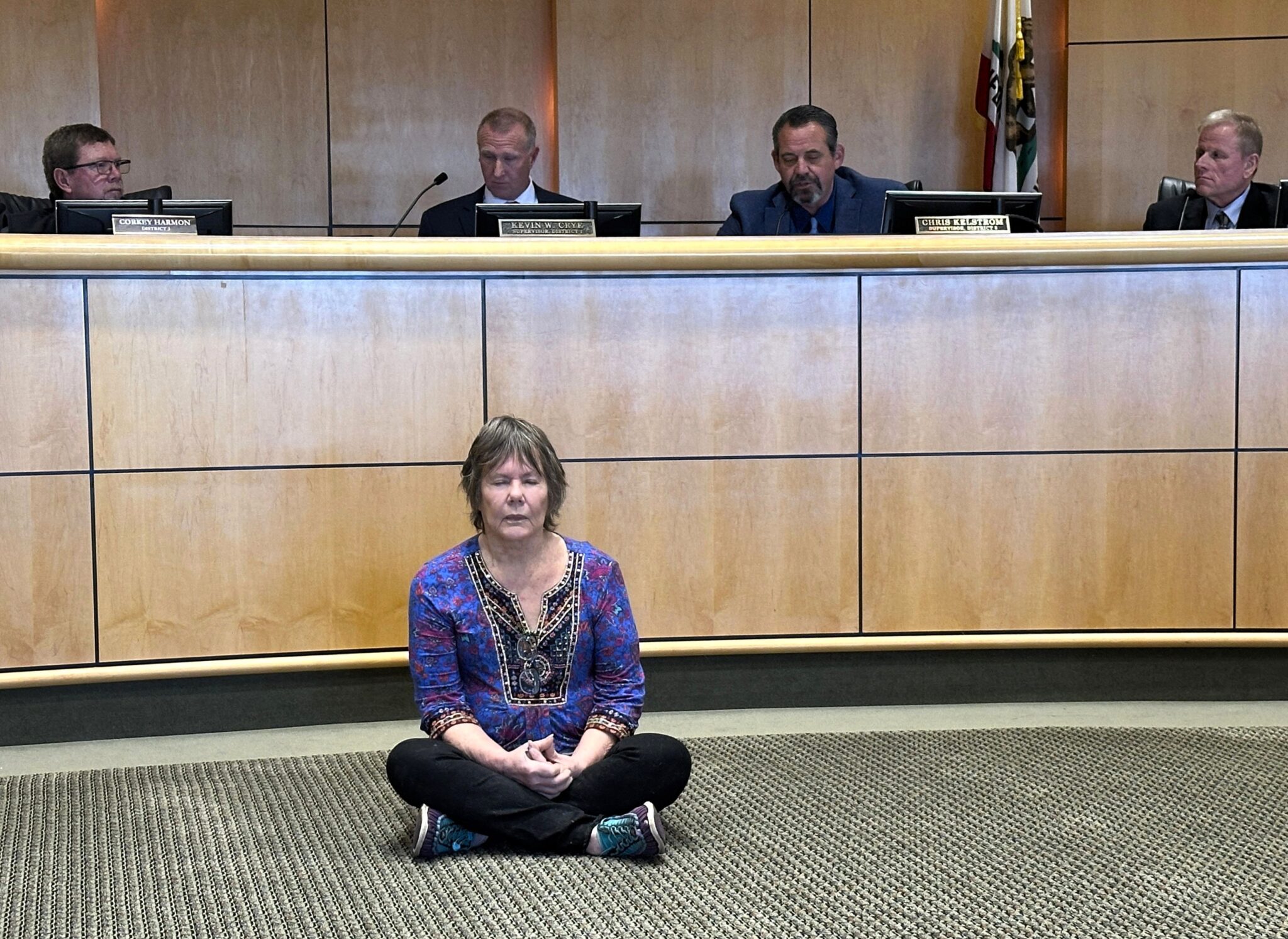 Sign-toting Redding Protester Faces Criminal Charges in Superior Court ...